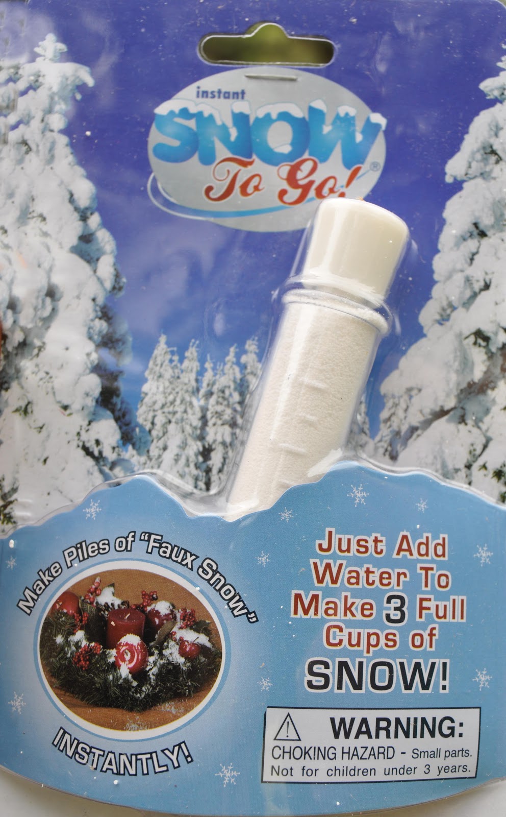 Little Bits of Life: Instant Snow To GO!